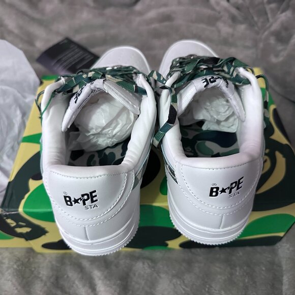 Bape | Shoes | Bapestas White Abc Camo Green | Poshmark